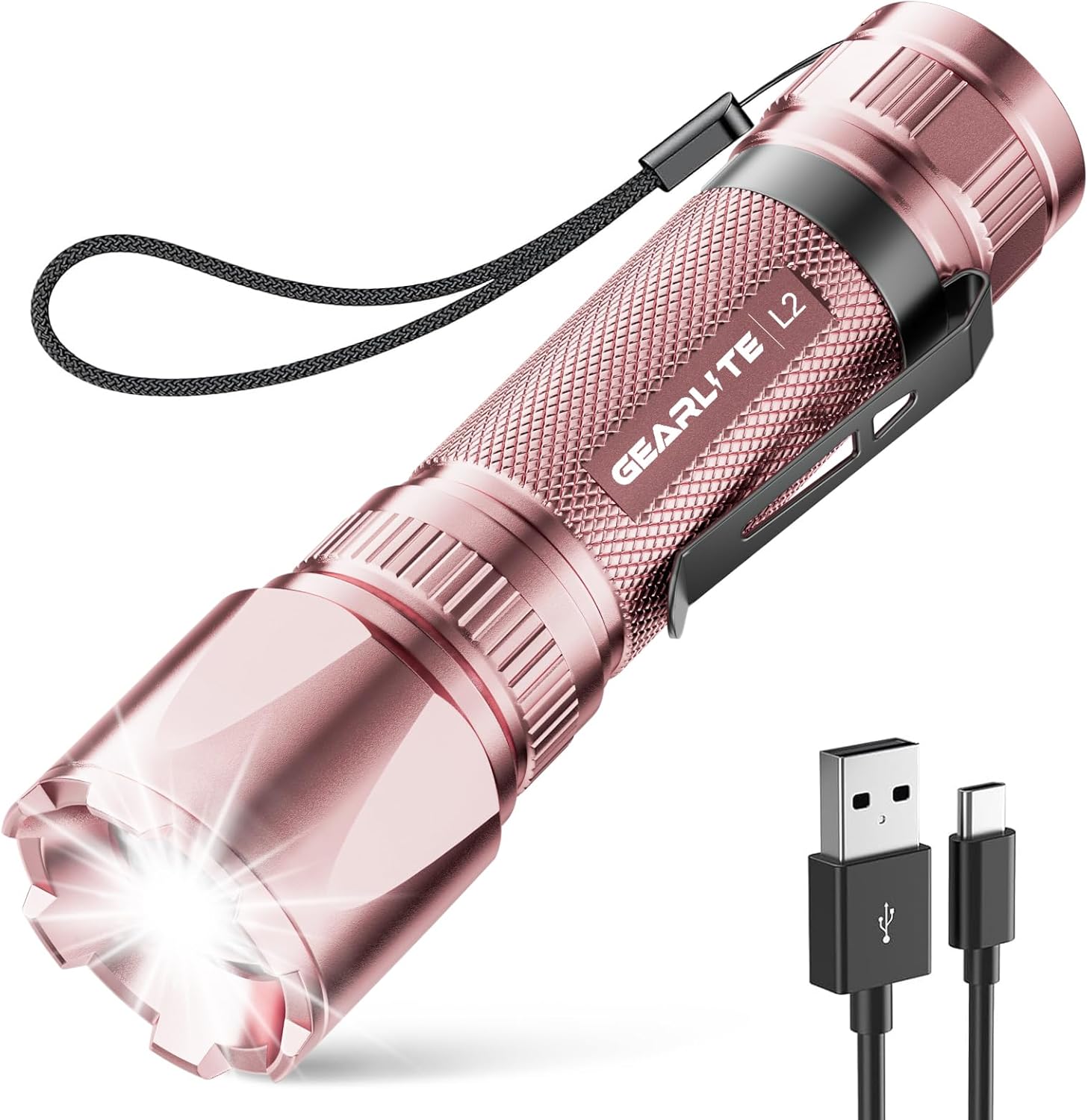 GEARLITE LED Torch Rechargeable, 3500LM Torches LED Super Bright with ...