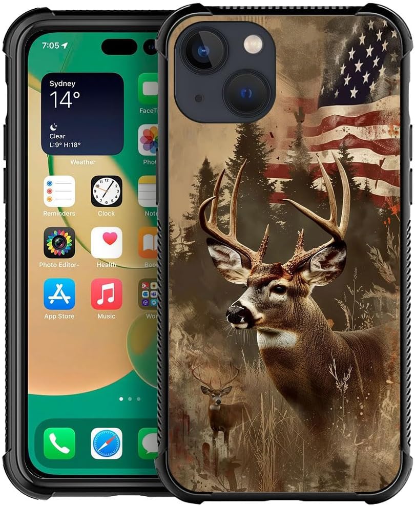 Amazon.com: Terra Wireless Shockproof Leather Magsafe-Compatible Deer ...