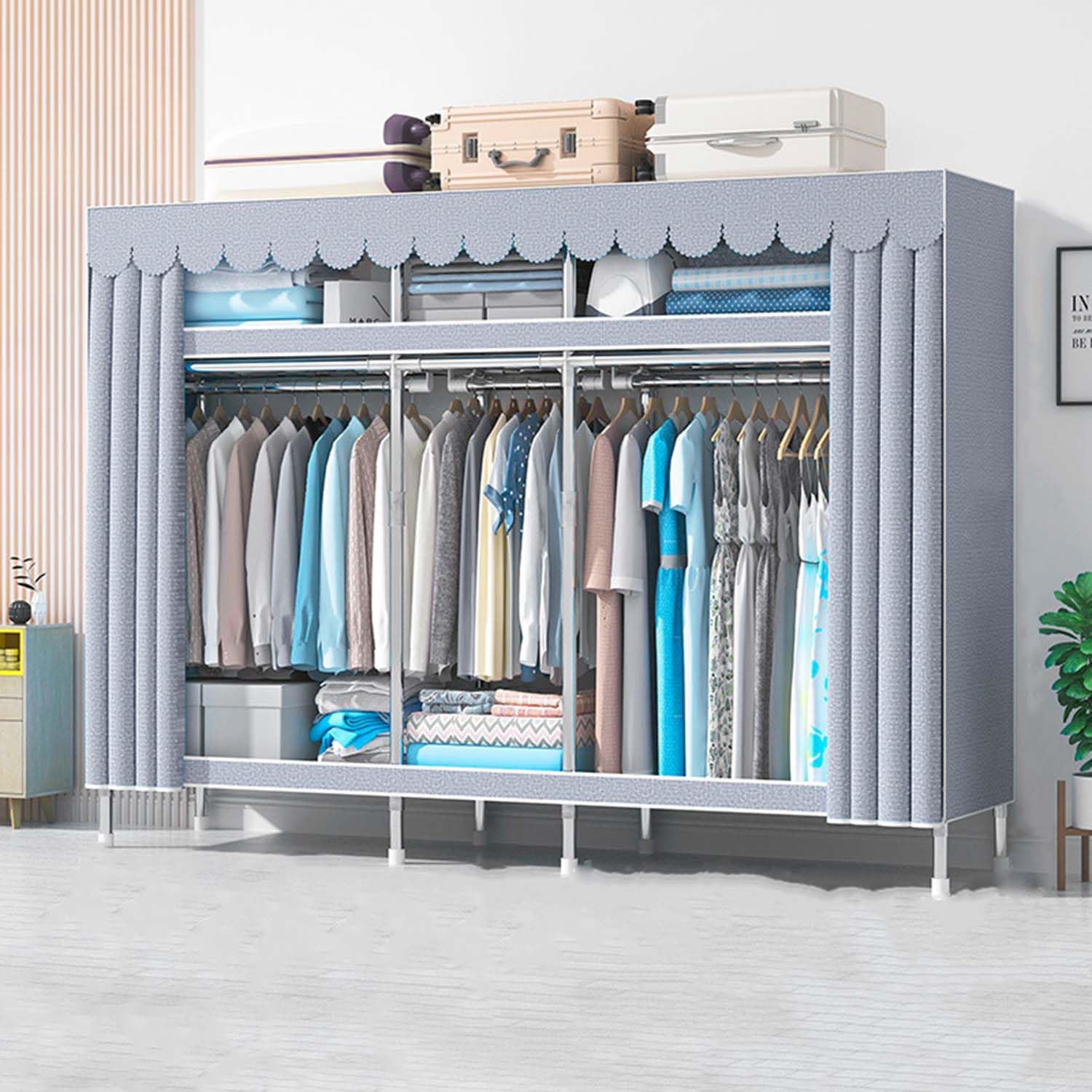 YIUTERA Closet Armables para Ropa, Armarios para Ropa 205 * 170 * 45cm ...