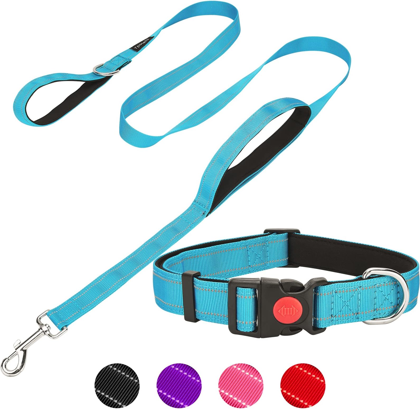 Amazon.com : Dog Collar and Leash Set Nylon Collar with Matching Leash ...