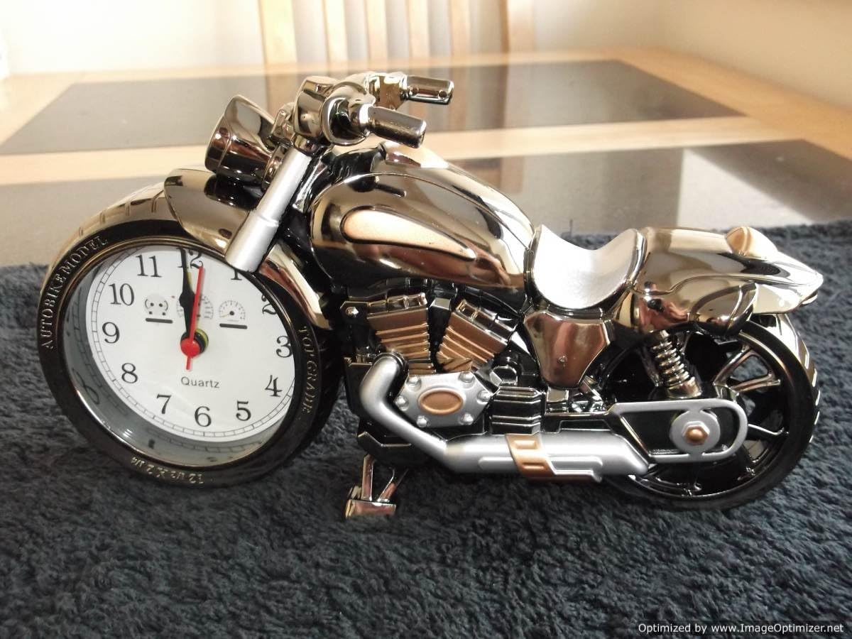 Copper Top - Novelty Motorbike Desk Alarm Clock Gift Him Her : Amazon ...