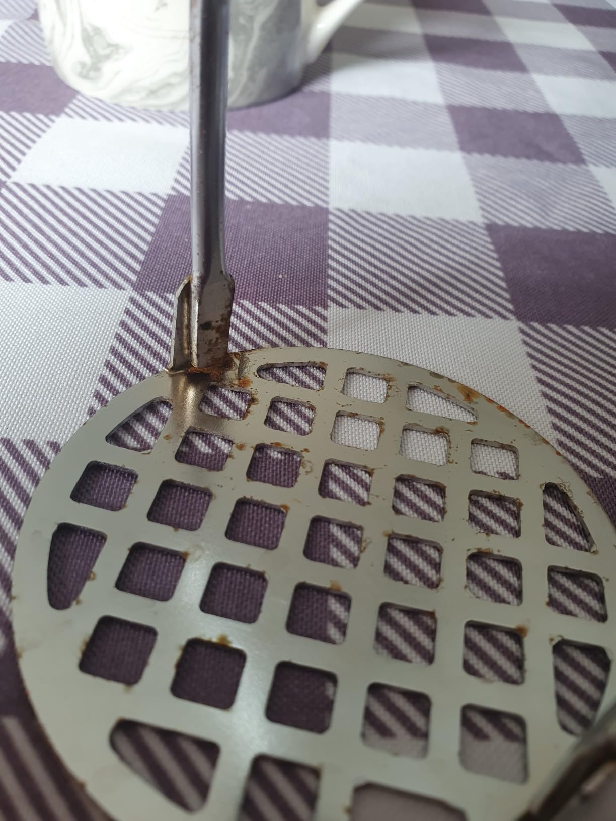 Potato Masher Heavy Duty Stainless Steel Potato Non-Stick Nylon Mesher ...