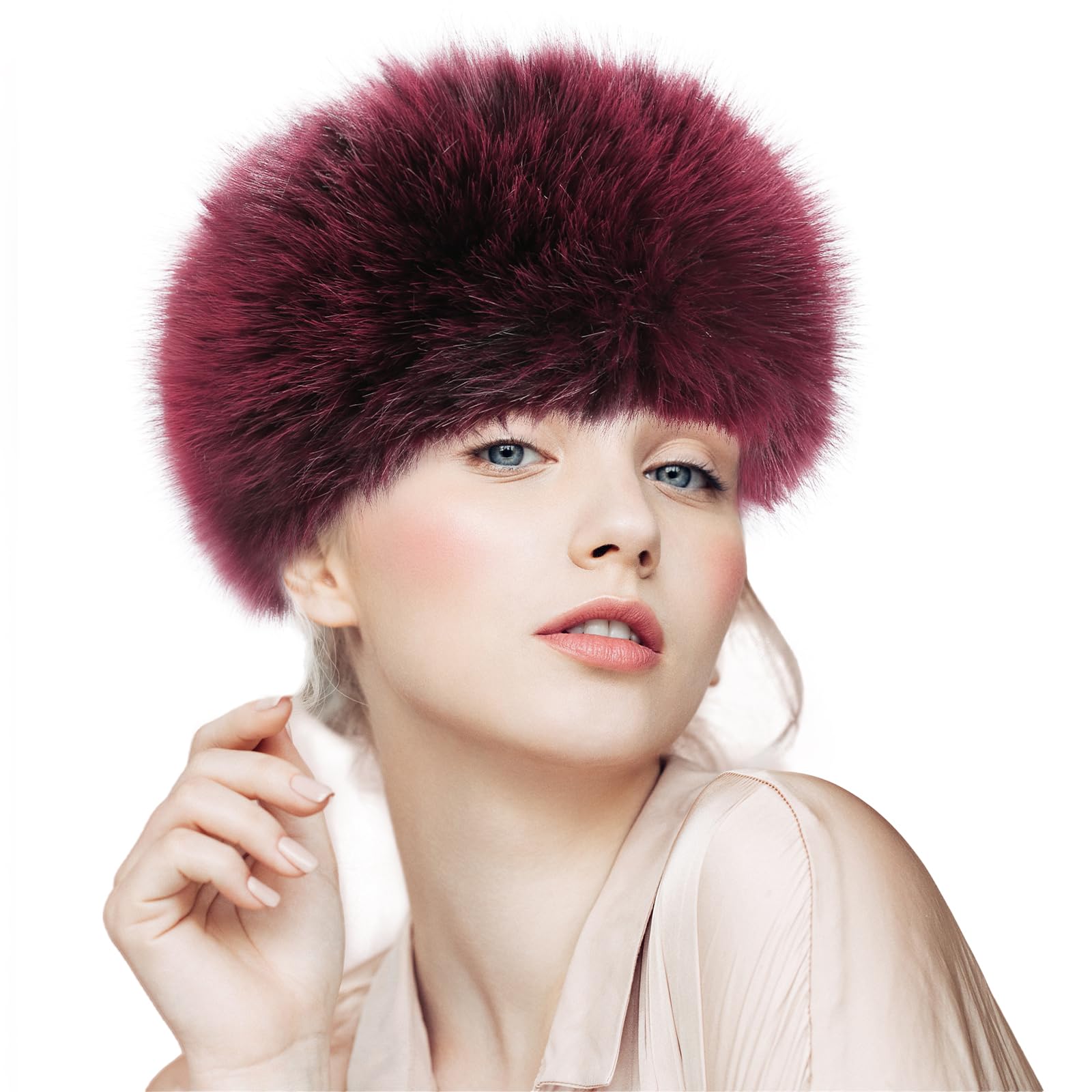 Amazon.com: Itopupi Faux Fur Headbands for Women, Fluffy Winter ...