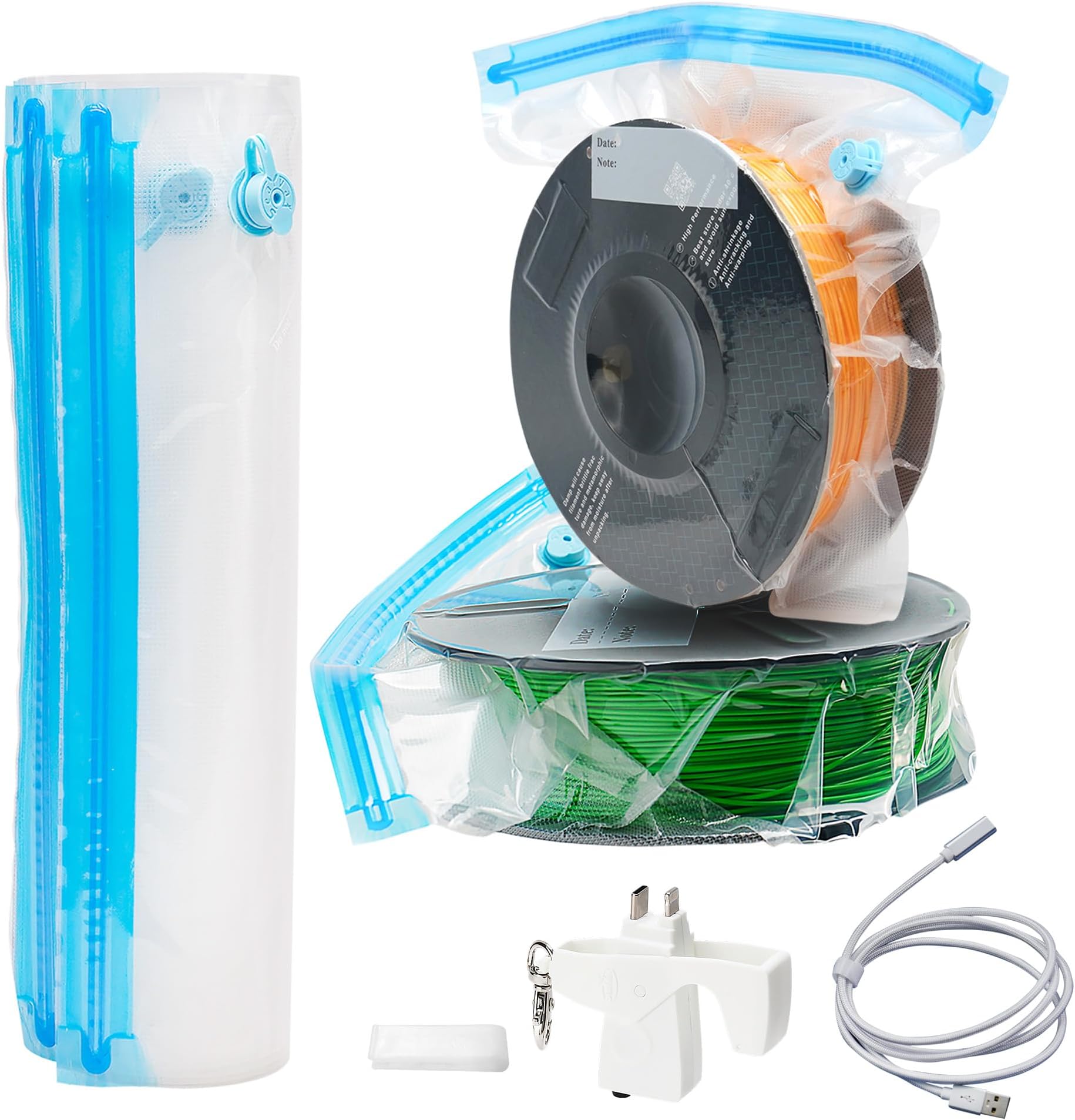 Amazon.com: 3D Filament Storage Bags with Patented Vacuum Valve - Leak ...