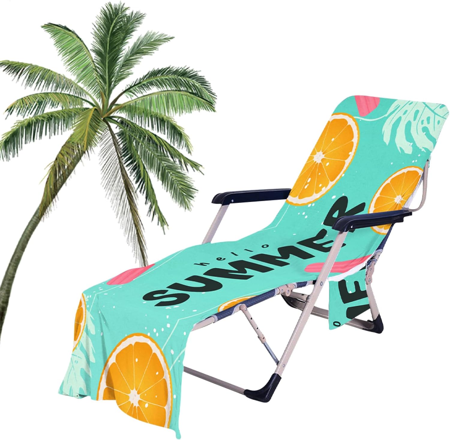 Amazon.com : Lounge Chair - Towel Cover for Summer | Quick-Dry Terry ...