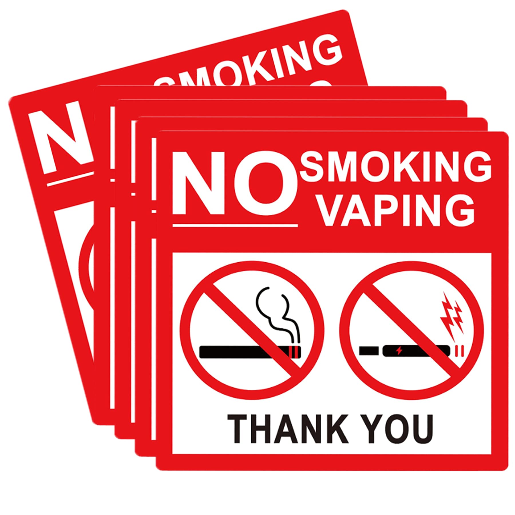 4 Inch No Smoking No Vaping Sign Label Sticker 15 | Desertcart Israel