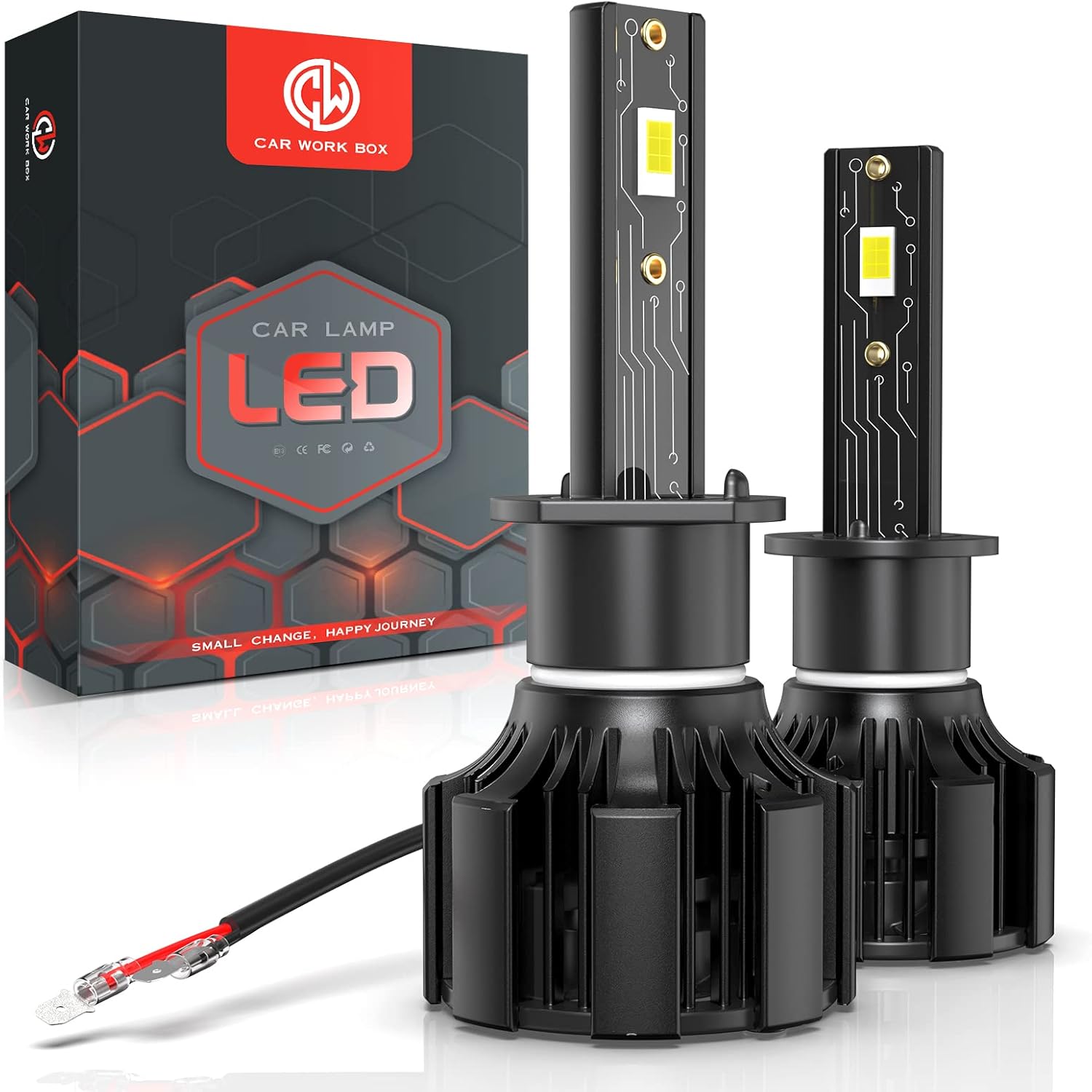 CAR WORK BOX H1 LED 28000LM Lampadine per Fari Auto, 130W 12V, 6500K ...