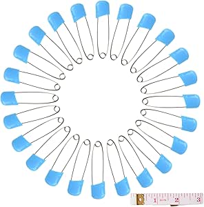 Amazon.com: Hanycon Diaper Pins, Blue Color Nappy Safety Pins Hold Clip ...