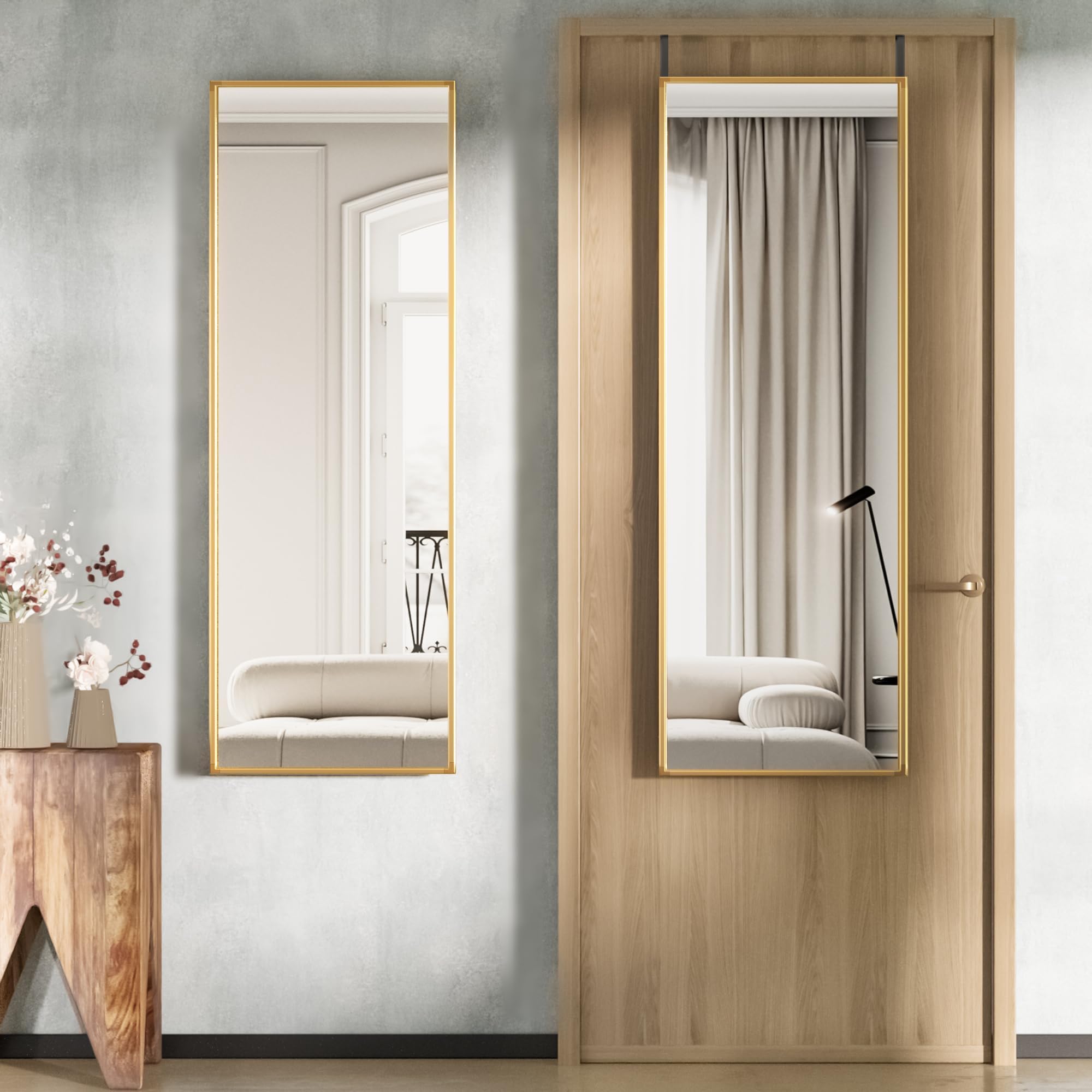 Amazon.com: Antok Door Mirror, Full Length Mirror Over The Door, 14'' x ...
