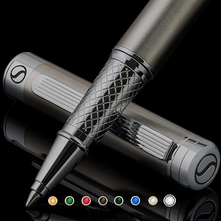 Scriveiner Stainless Steel Rollerball Pen - Stunning Luxury Metal Pen ...