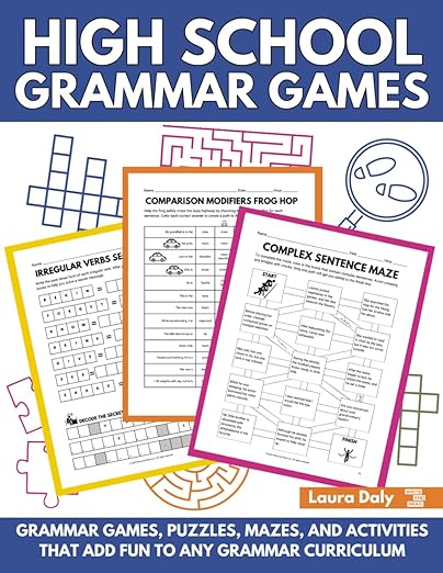 Amazon.com: High School Grammar Games: Grammar Games, Puzzles, Mazes ...