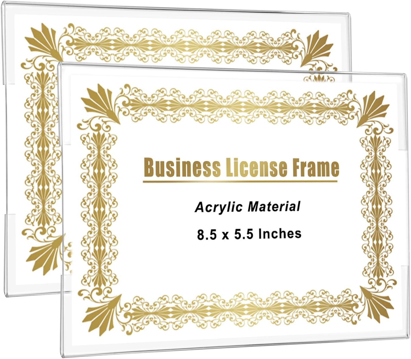 Amazon.com - JUXYES 2 Pack Clear Acrylic Business License Frame for ...