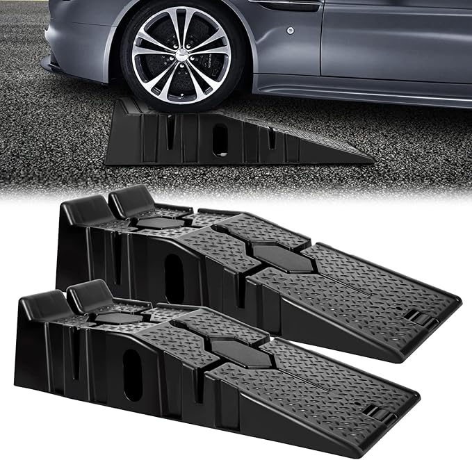 Sonnewelt 2er-Set Kunststoff Auffahrrampe 90cm, Schwerlast Rampe bis ...