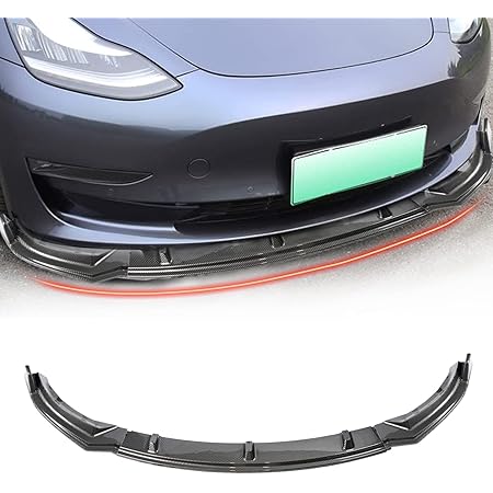 Amazon.com: SPEEDPARK for Tesla Model 3 Front Bumper Lip Kit Car Glossy ...