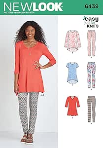 Amazon.com: NEW LOOK Patterns Misses' Knit Tunics with Leggings Size A ...
