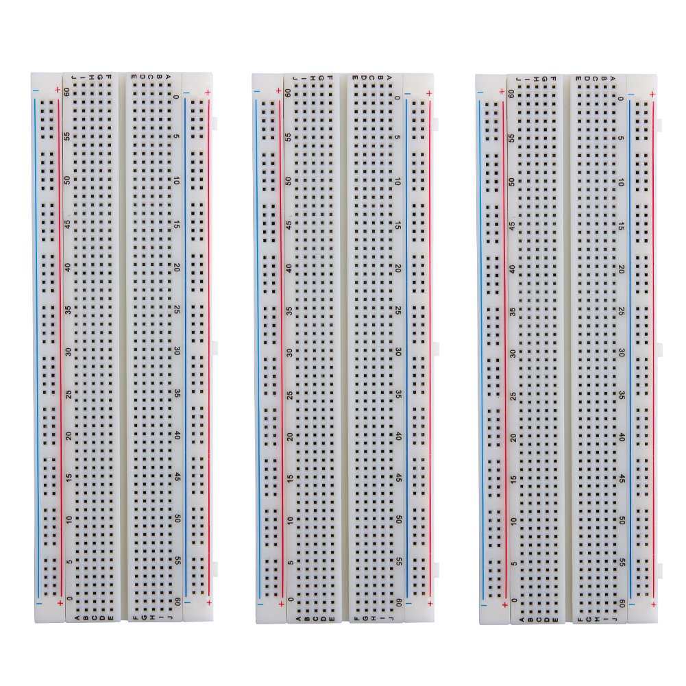 ELEGOO 3pcs Breadboard 830 Point Solderless Prototype PCB Board Kit for ...