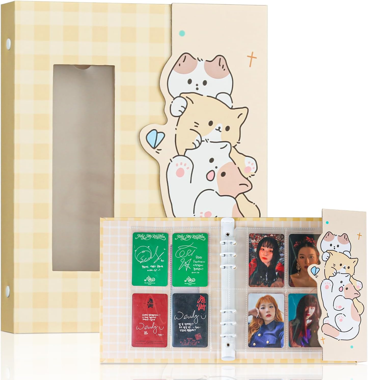 Amazon.com: Plush Photocard Binder Sleeves Book Cute Star Photocard ...