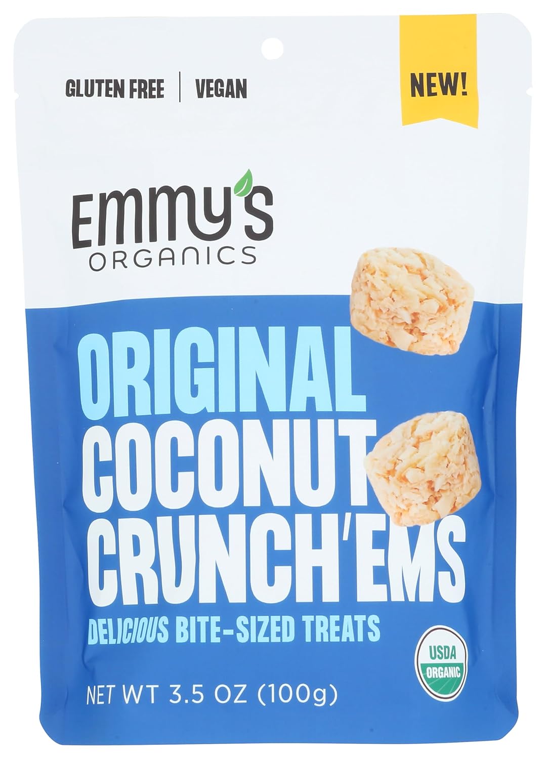 Amazon.com: EMMYS Organic Original Coconut Crunch'ems, 3.5 OZ : Grocery ...