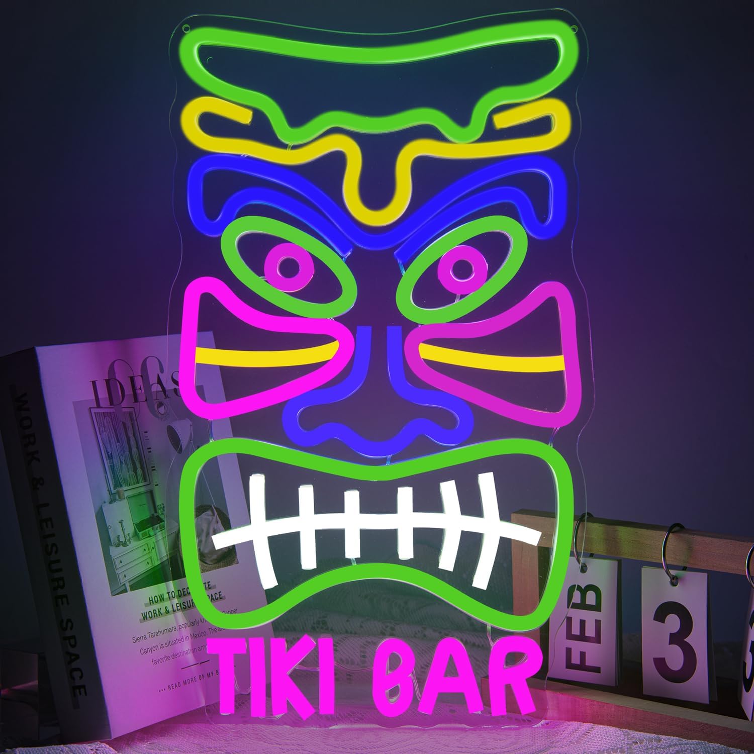 Tiki Bar Neon Light Sign Dimmable Hawaii Pool Bar Party Led Sign for ...