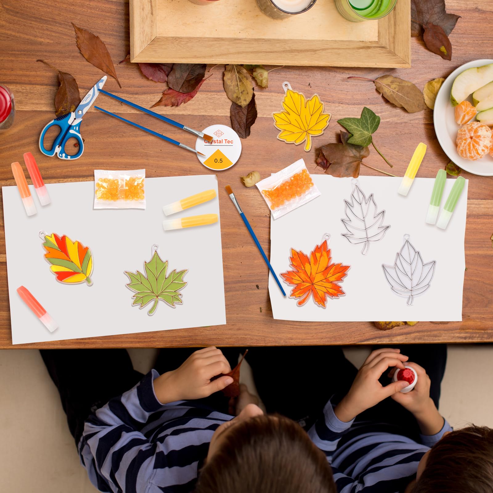 Leaf Window Art For Toddler