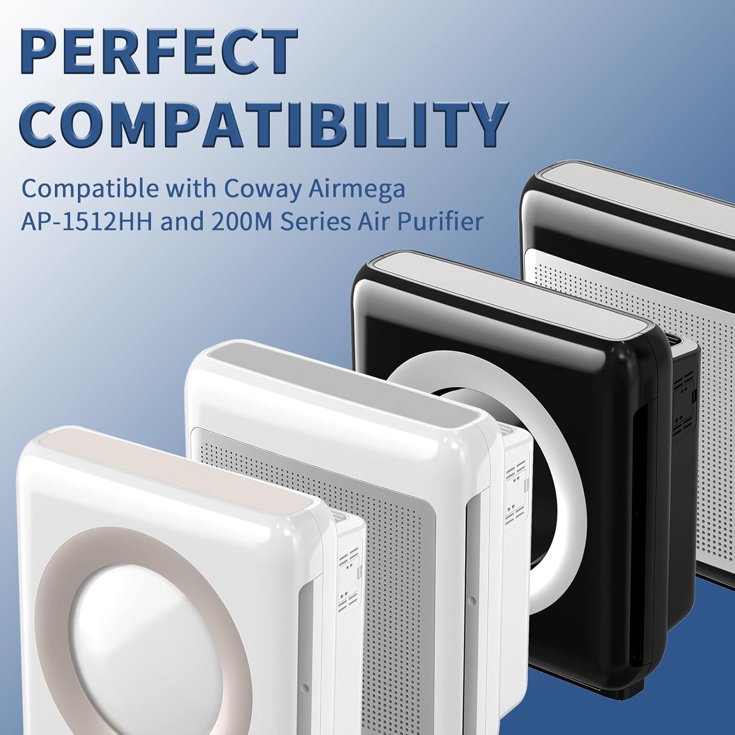 AP-1512HH Filtro de repuesto para purificadores de aire Coway Airmega AP-1512HH y serie 200M, 1 ...