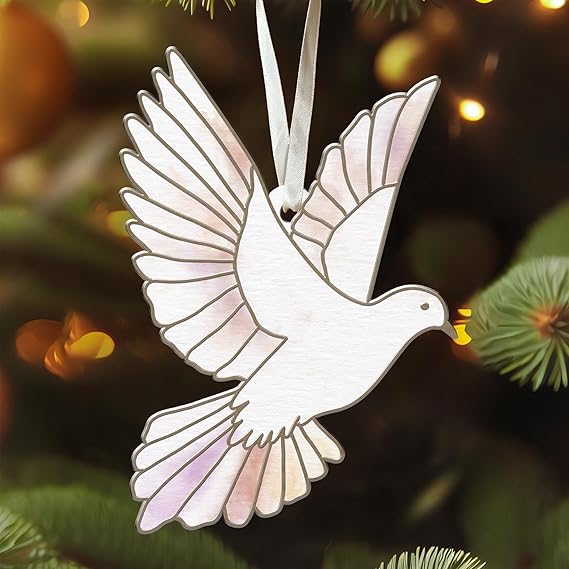 Amazon.com: Pawzity Dove Ornament - Peace Dove Ornament, Dove Christmas ...