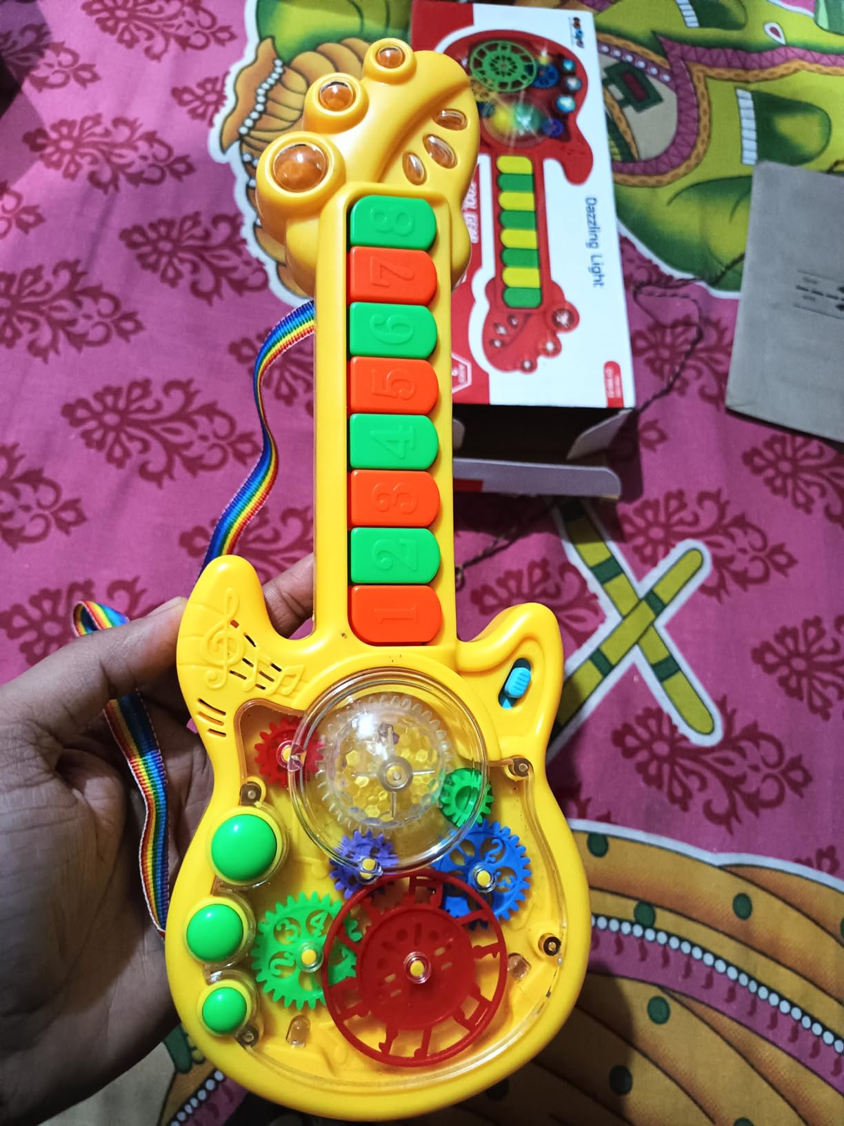 Buy VGRASSP Mini Musical Gear Guitar Toy for Kids and Toddlers | Eight ...