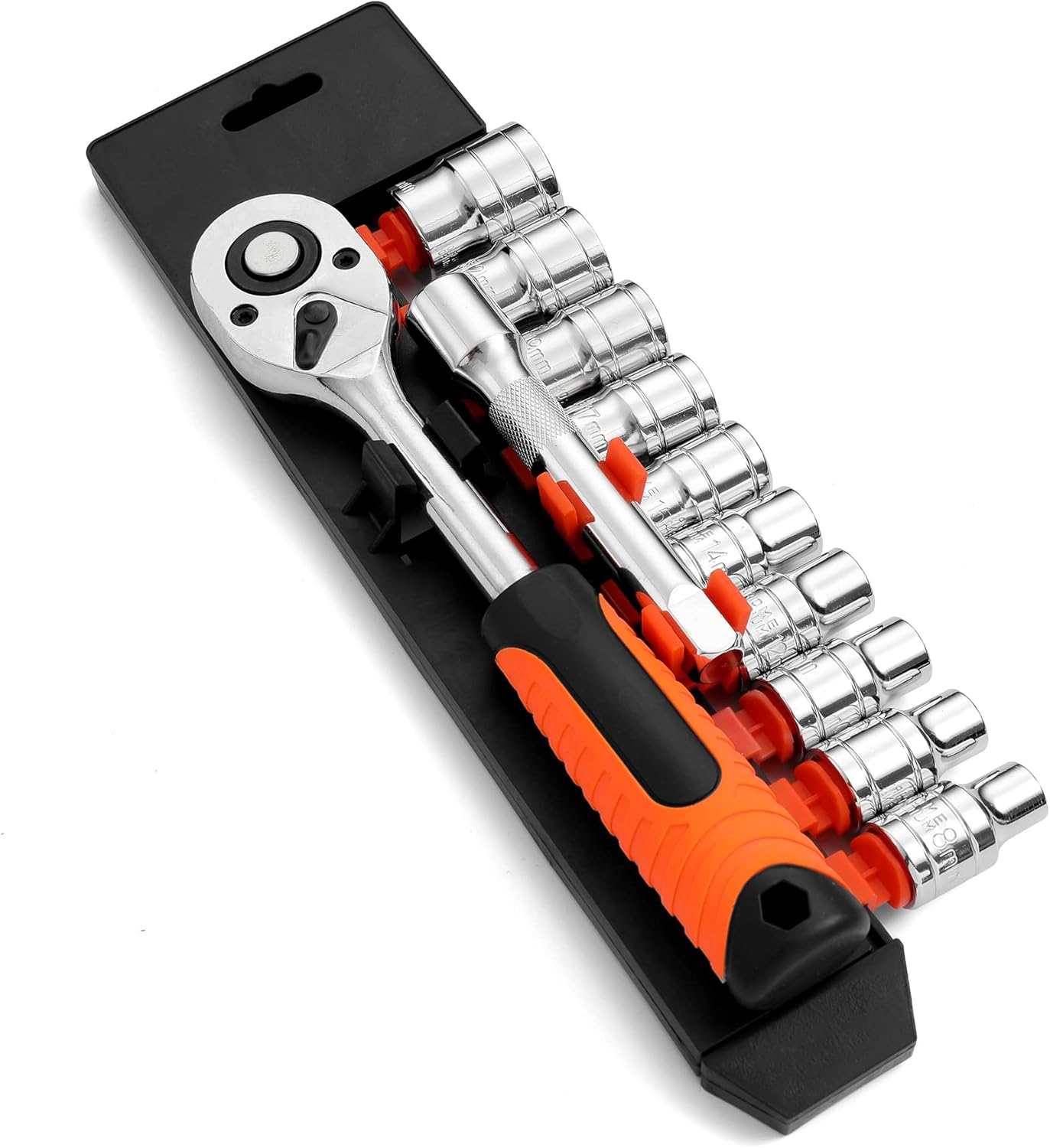 Reniteco 12pcs Ratchet Socket Wrench Set, 1/2 Inch Drive, Ratchet ...