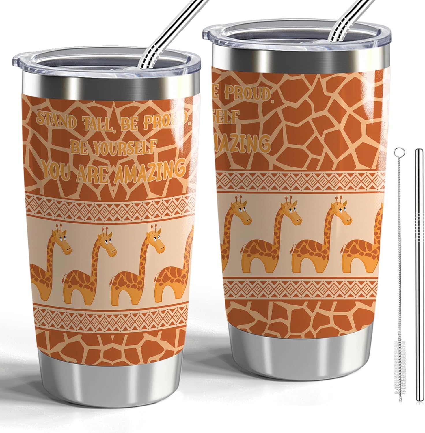 Amazon.com: CWEGSJ Giraffe Gift Giraffe Lovers 20oz Stainless Steel ...