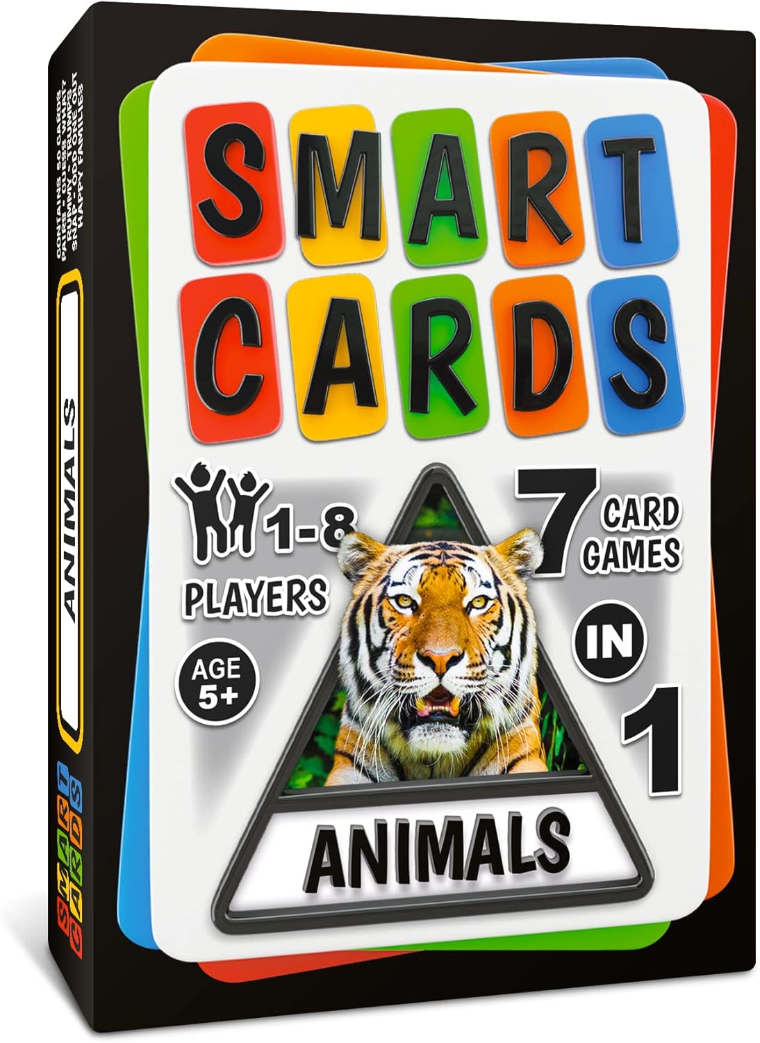 Amazon.com: 100 PICS Smart Cards Animals Card Game | Play 7 Games in 1 ...