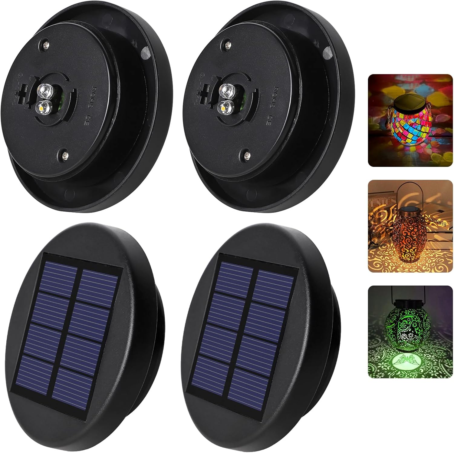 Amazon.com: GOESWELL 4 Pack 3 inch Waterproof Solar Caps: Warm White ...