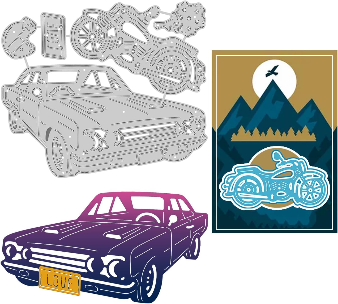 Amazon.com : BUZHI Metal Car Shaped Die Cuts Cutting Dies Stamps ...