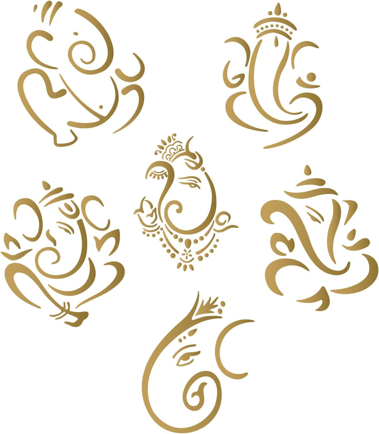 WallDesign Vinyl Ganesha Door Car Bike Sticker, 3 x 0.1 x 3 Inches ...