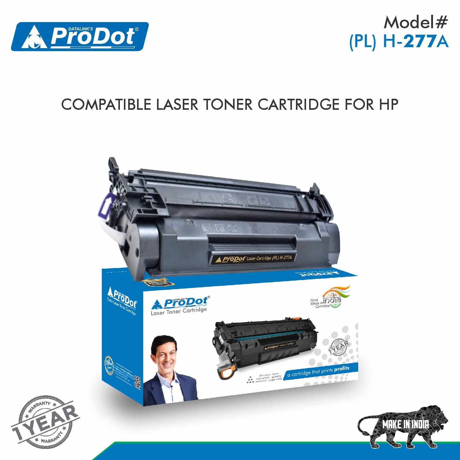 PRODOT PLH-277 Laser Toner Cartridge with Chip for HP CF277A Compatible ...