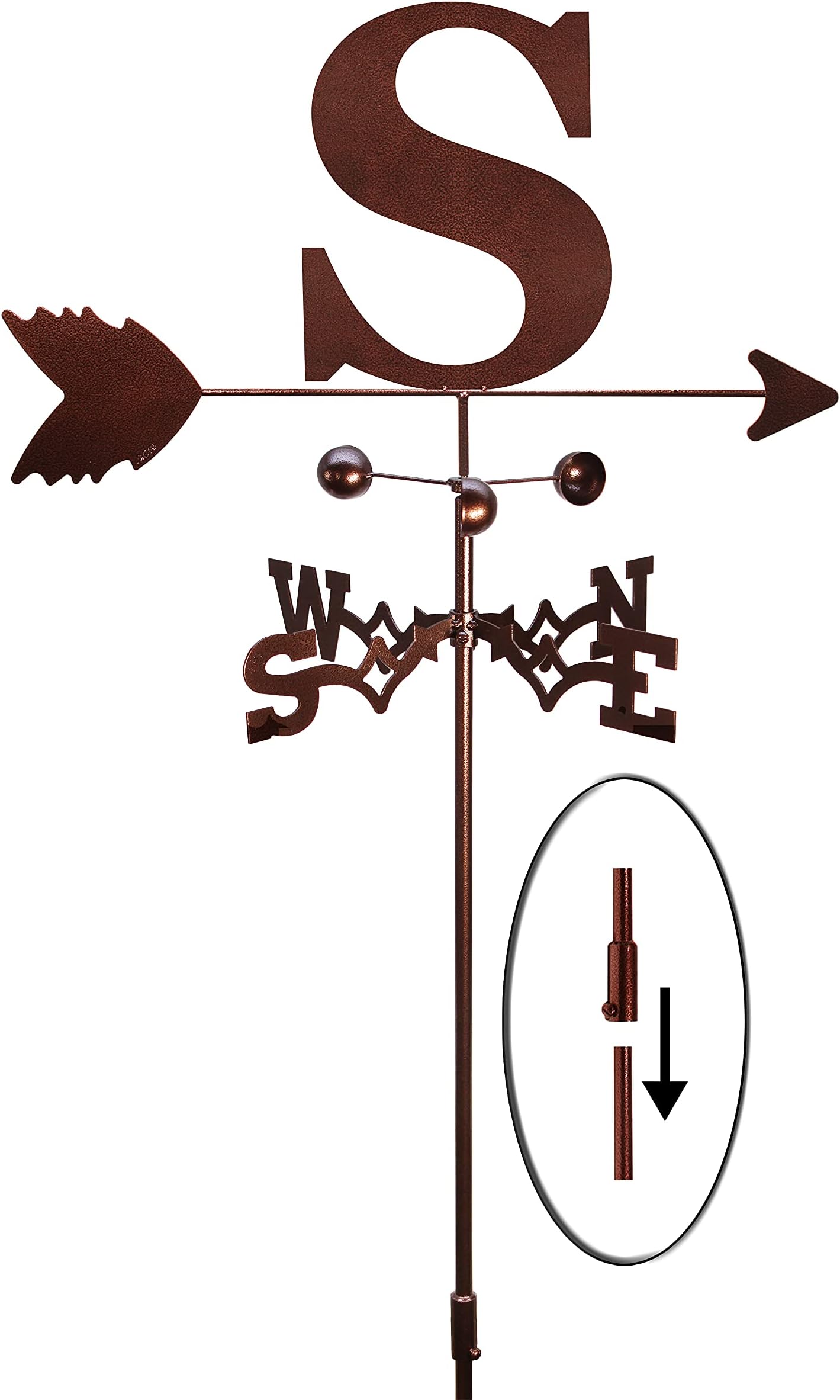 Amazon.com : SWEN Products Monogram Letter Weathervane (Garden Stake ...