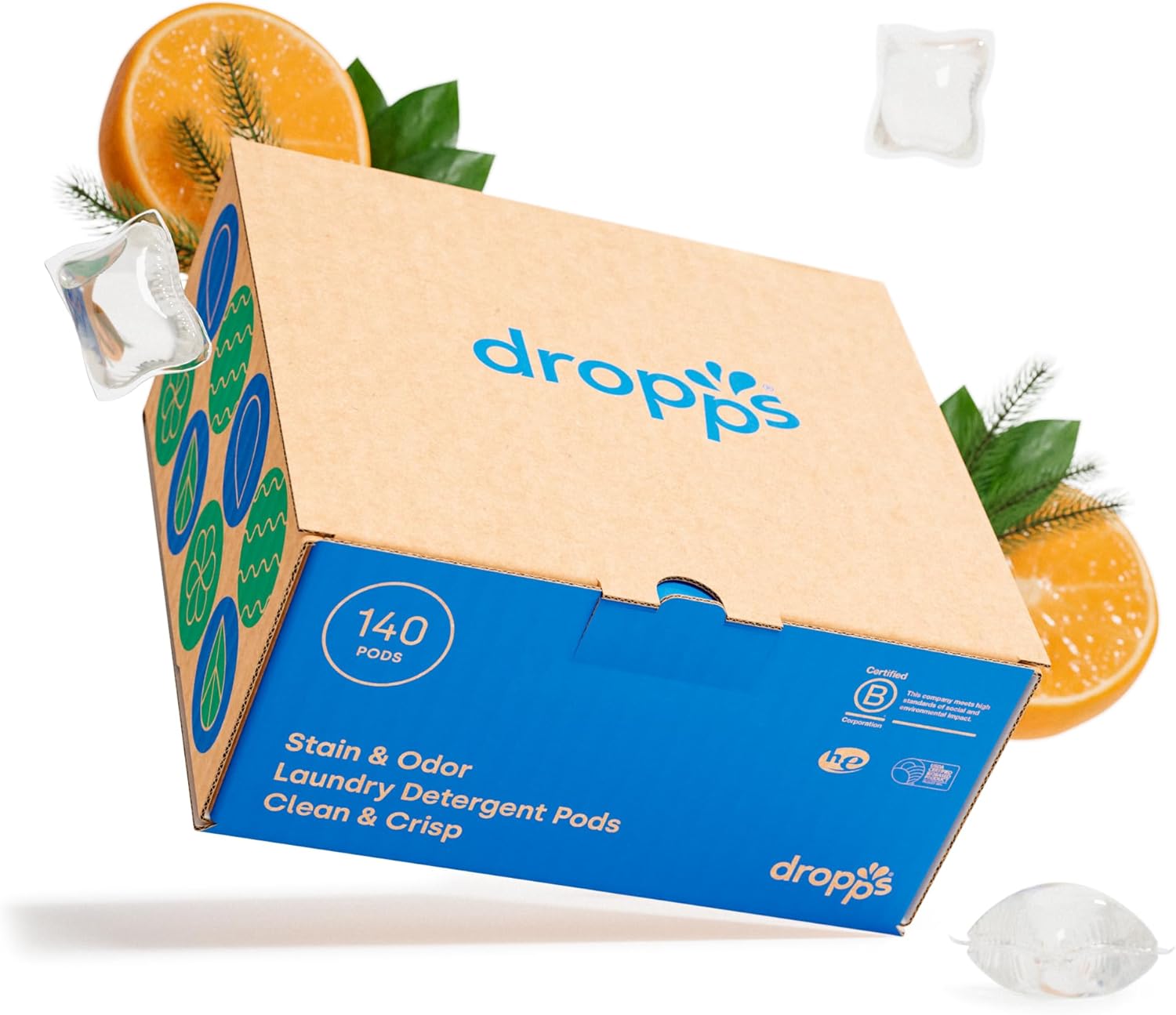 Amazon.com: Dropps Stain & Odor Laundry Detergent Pods: Clean & Crisp ...