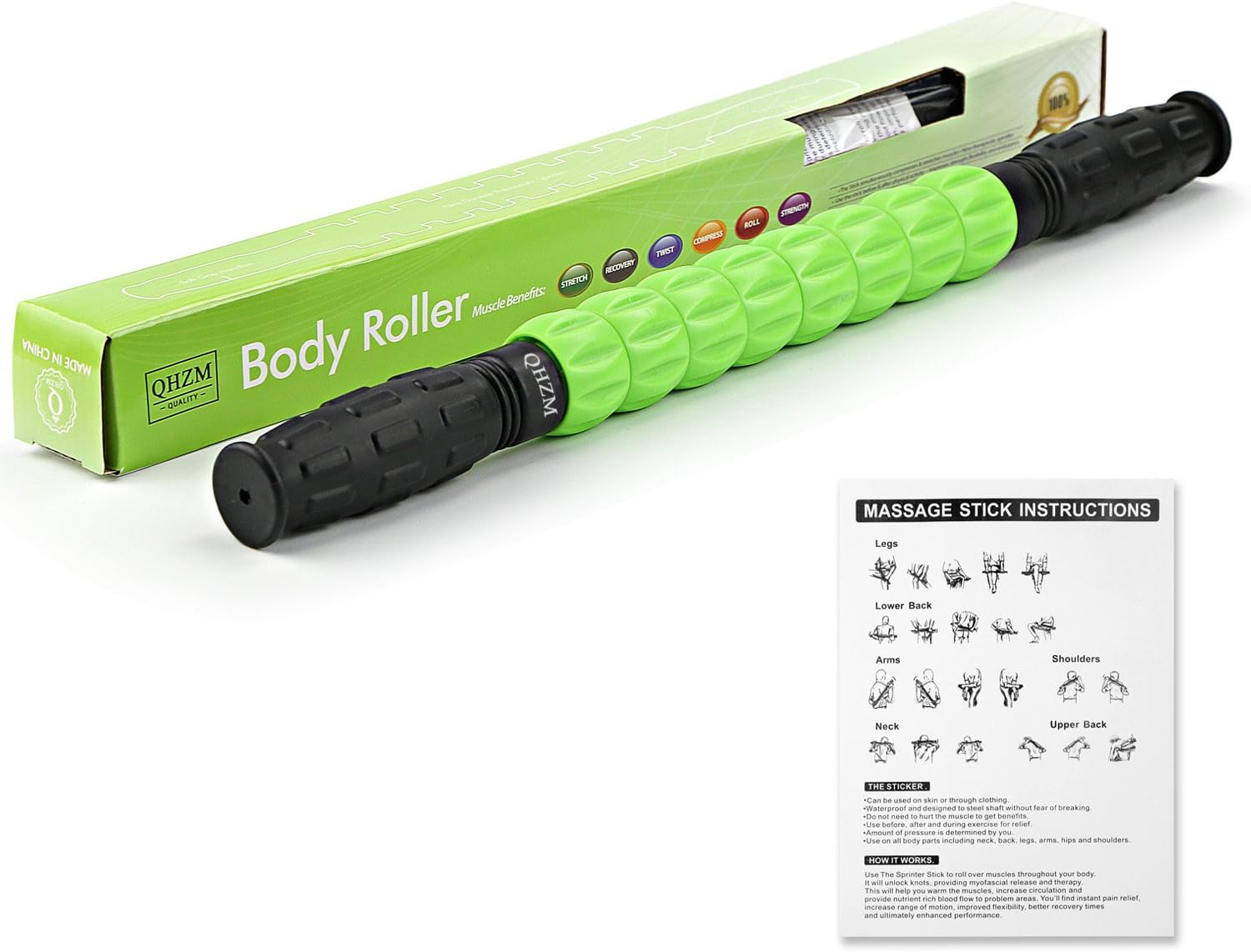 Amazon.com: Muscle Roller Massage Stick Tool Therapy for Cramping Legs ...