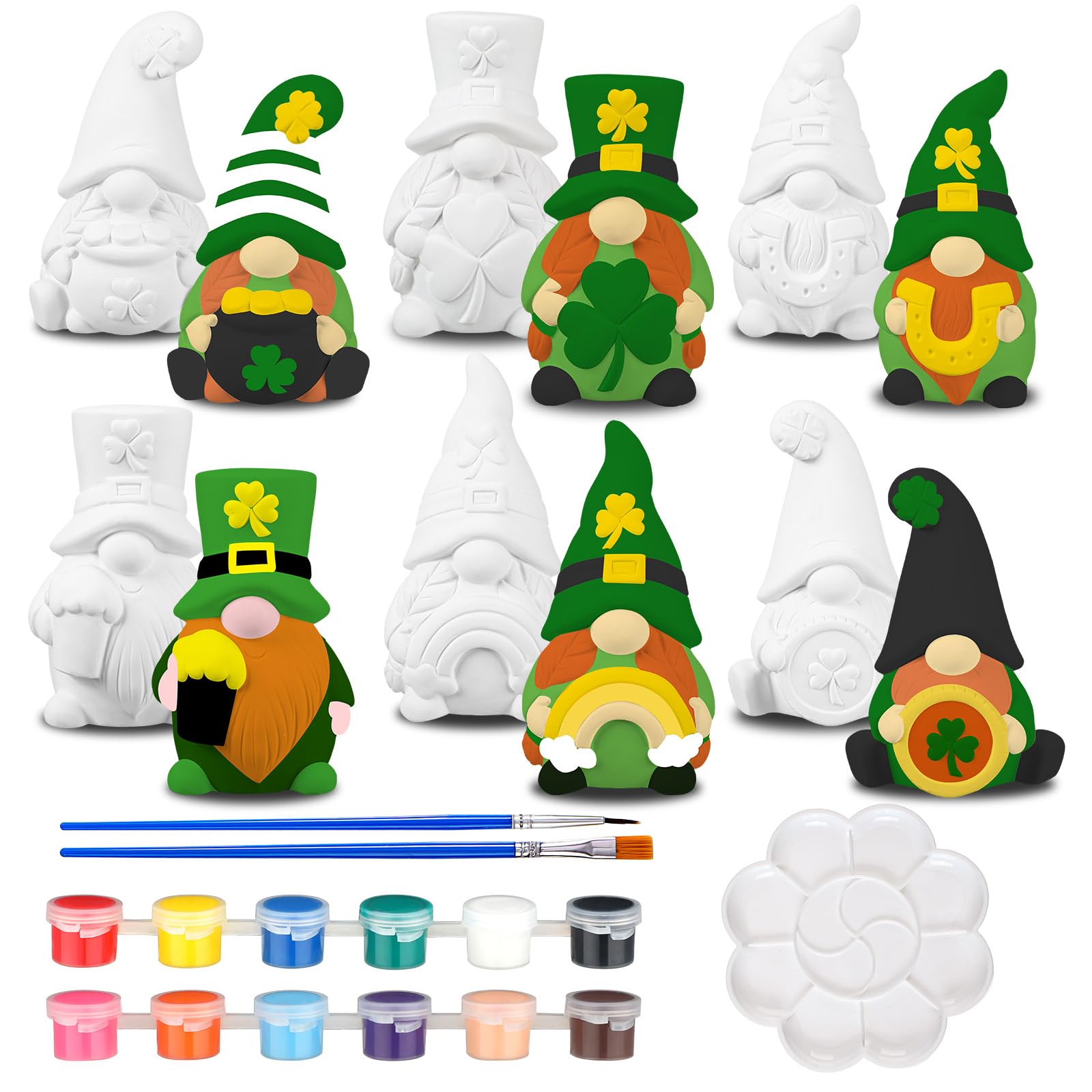 Snapklik.com : Poen 6 Sets Ready To Paint Your Own Ceramic Gnome ...