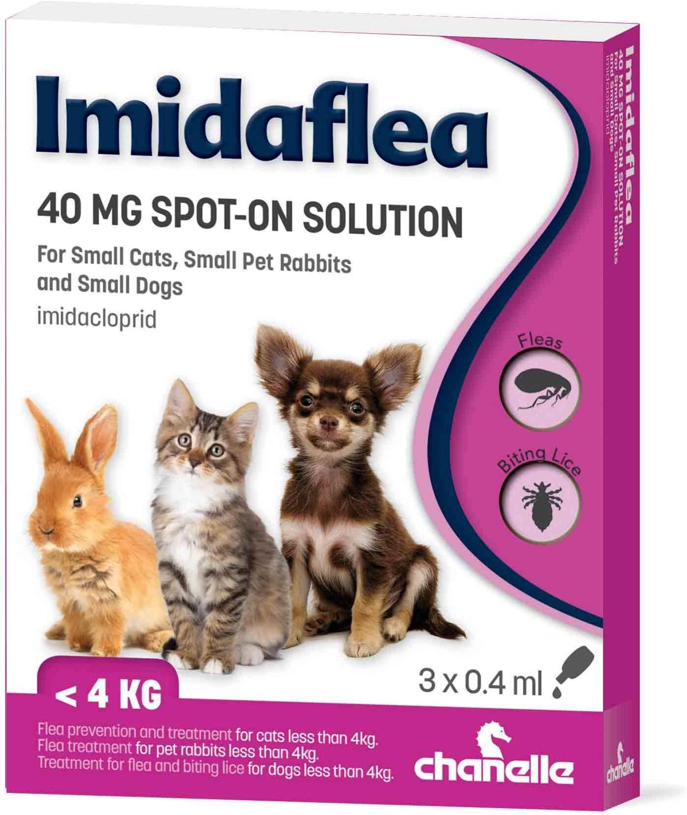 Advantage Spot On Flea Treatment 40 Small Cats Dogs and Rabbits, 4 ...
