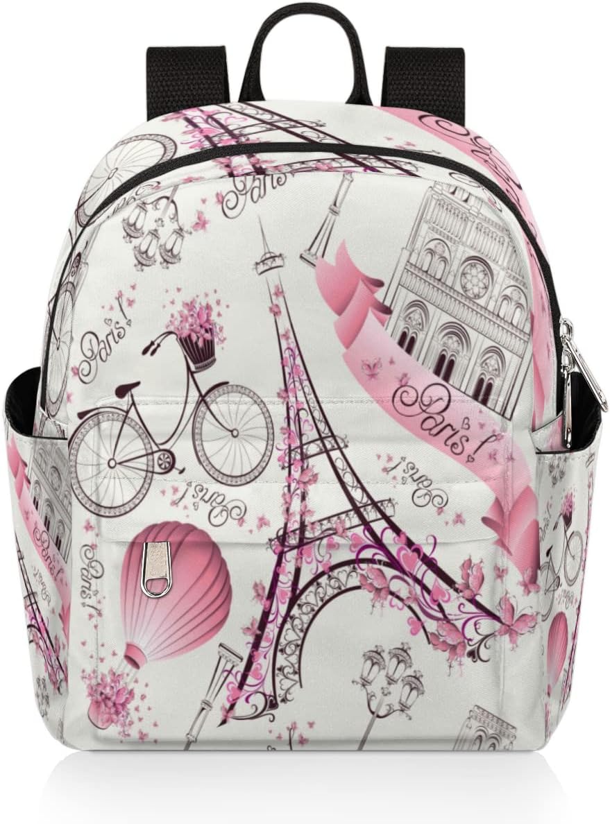Amazon.com | Flower Paris Mini Backpack Purse for Women, Eiffel Tower ...