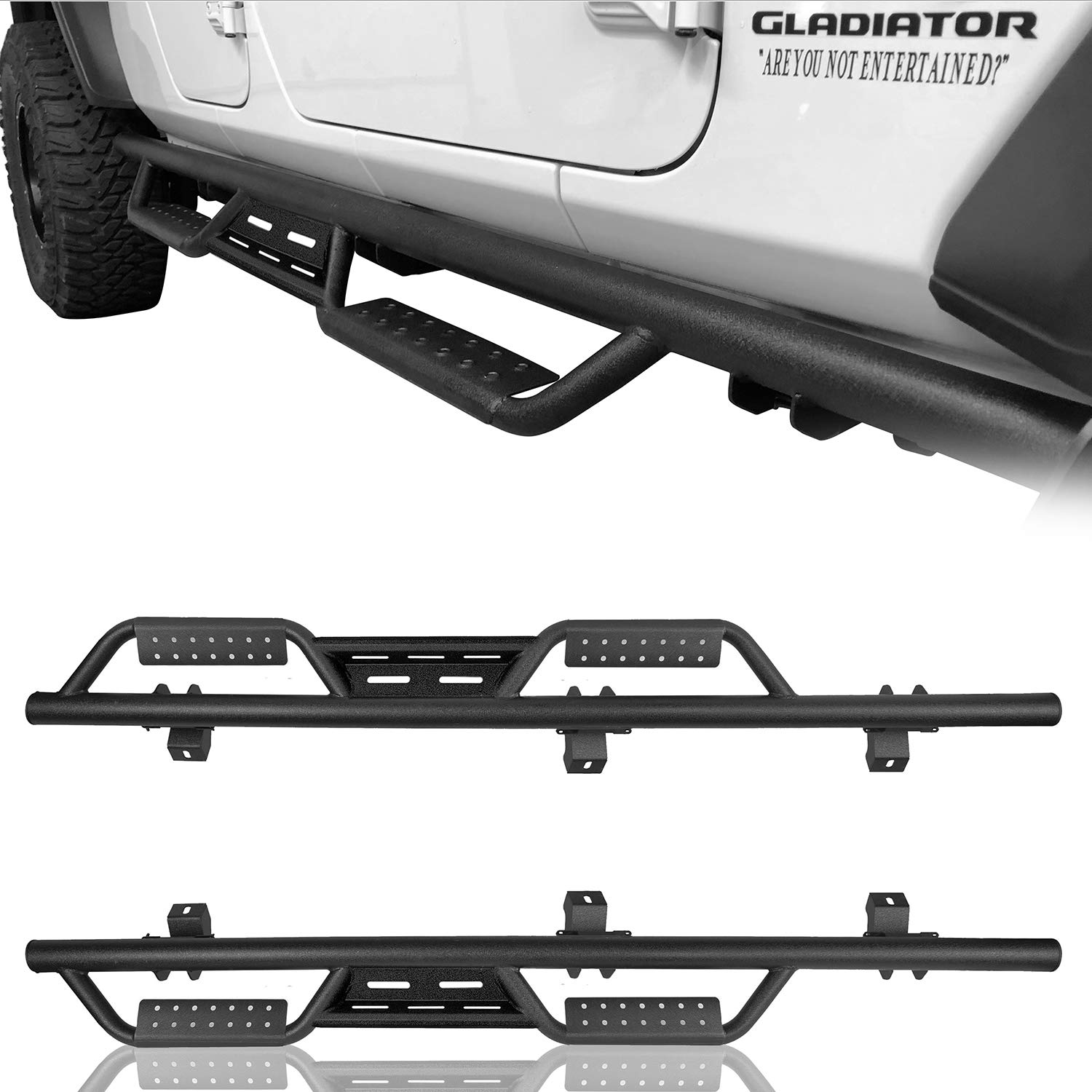 Buy RODEO TRAIL Truck Steel Running Boards Side Steps Nerf Bar Rails ...