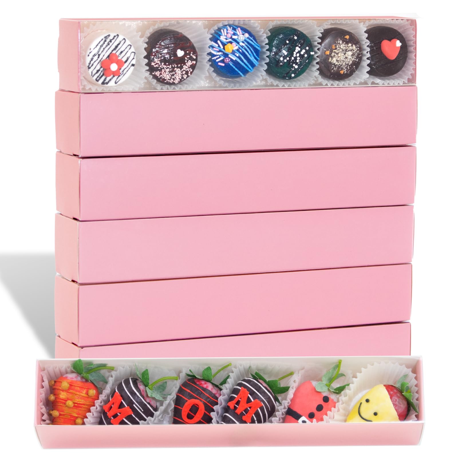 Amazon.com: SLShePack 20Pack 12x2¼x2 Inch Strawberry Boxes Macaron ...