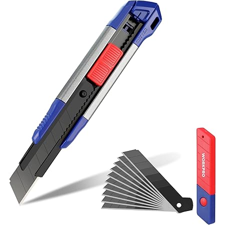 REXBETI Utility Knife, Retractable Box Cutter for Cartons, Cardboard ...