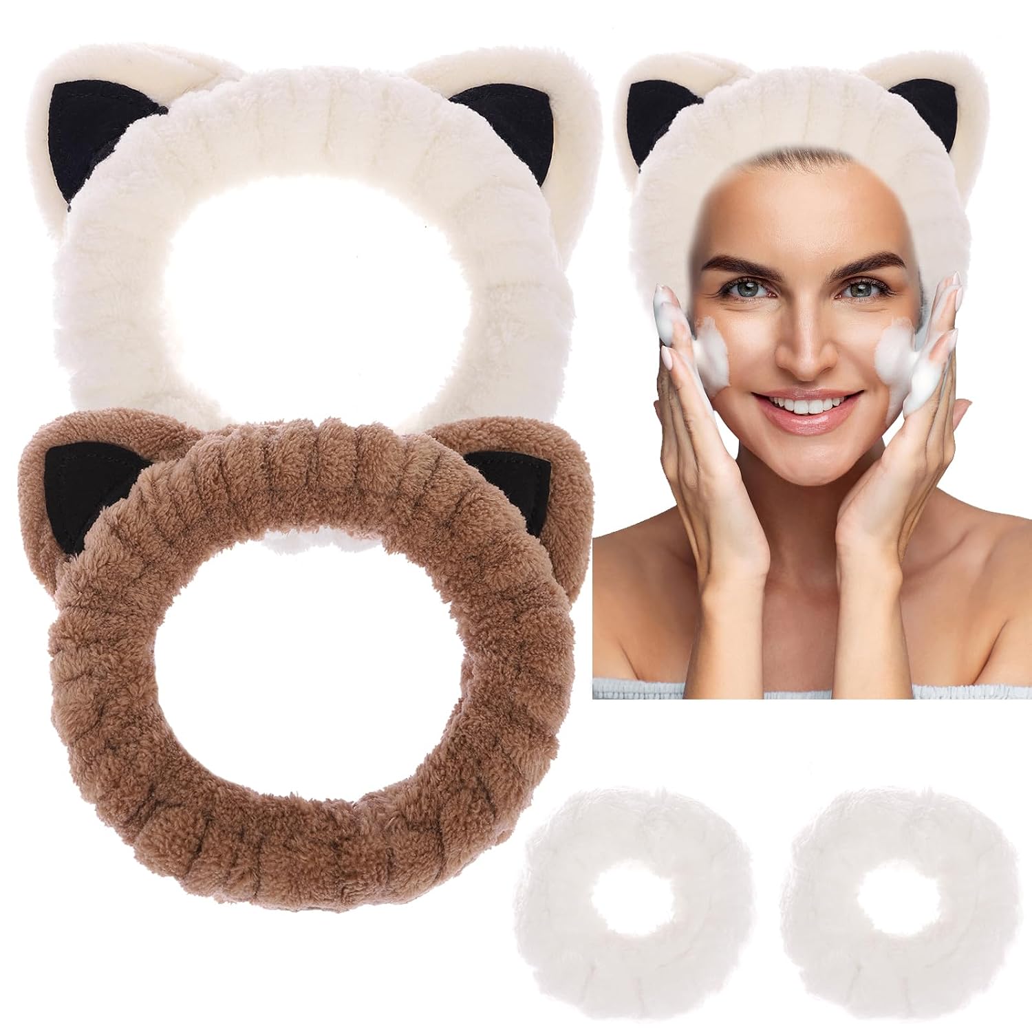 Amazon.com : HAVMNO Wash Bands for Makeup and Yoga Sports Shower Face ...