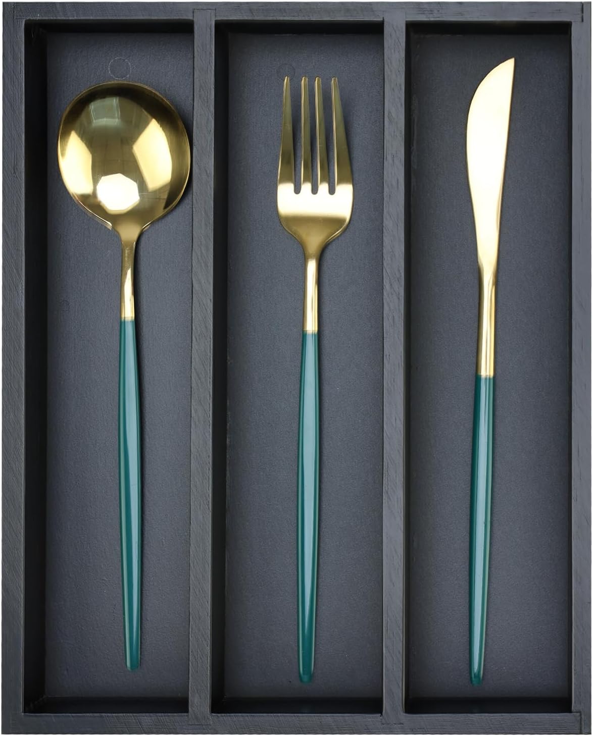 Amazon.com - Small Silverware Drawer Organizer Kitchen Utensils Bamboo ...