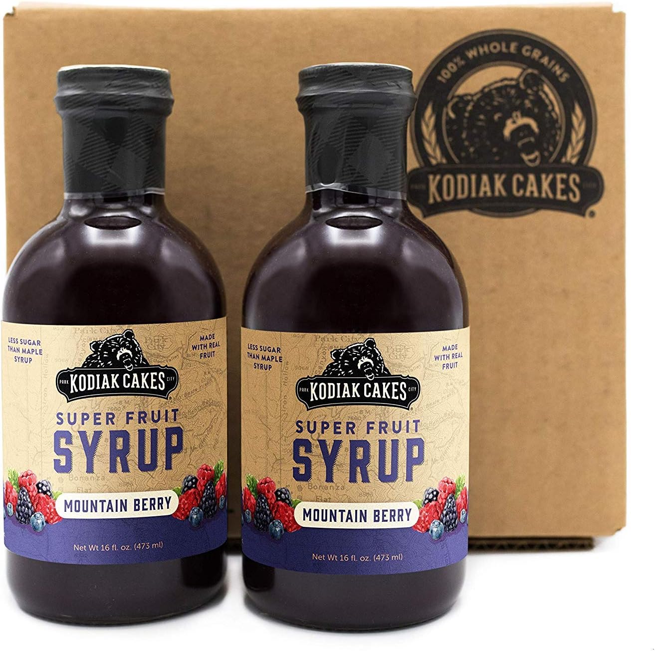 Amazon.com : Kodiak Cakes Super Fruit Syrup, Mountain Berry, 16 Fl Oz ...