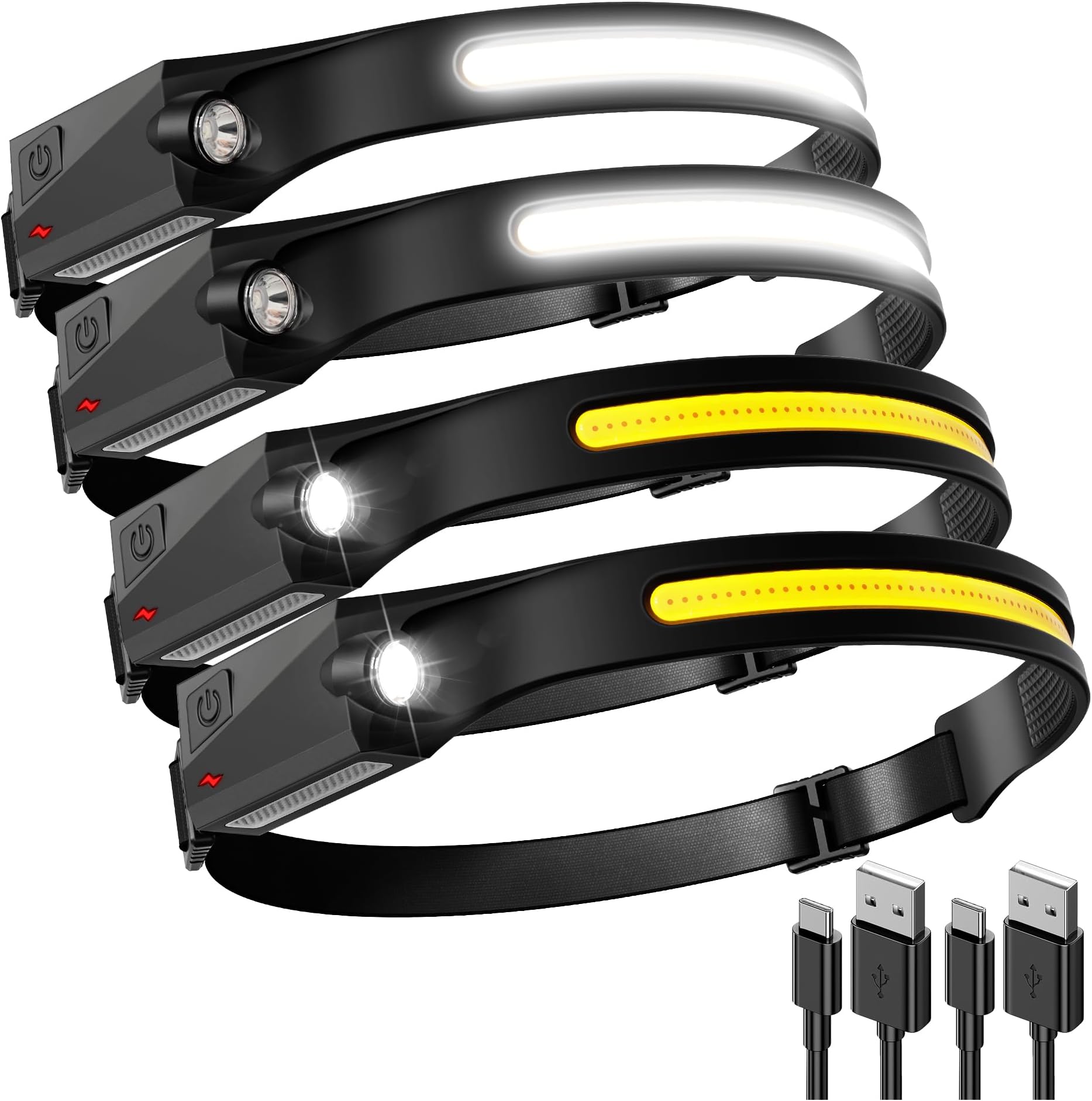 Amazon.com: Fulighture LED Headlamp Rechargeable, 5 Brightness Modes ...