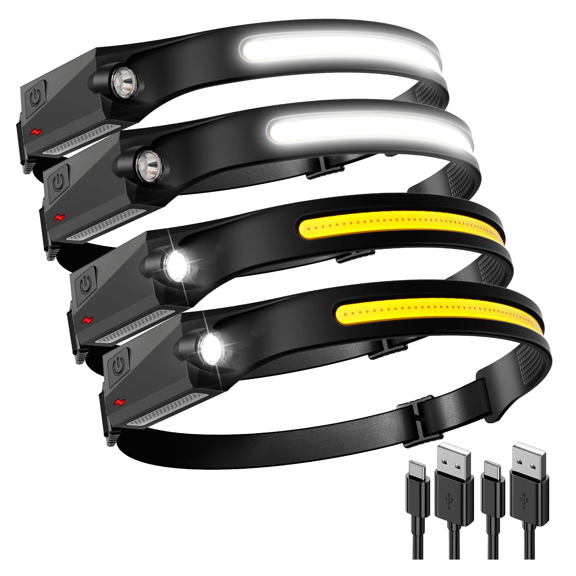 Amazon.com: Fulighture LED Headlamp Rechargeable, 5 Brightness Modes ...