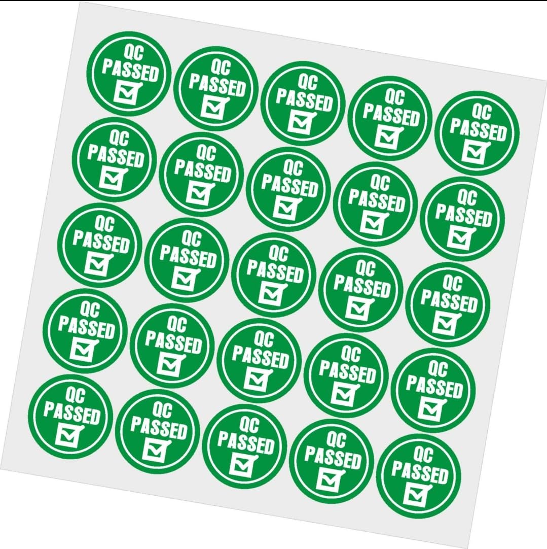 BIG BOX RETAIL QC Pass Ok Tested Sticker Label Quality Pass Control for ...