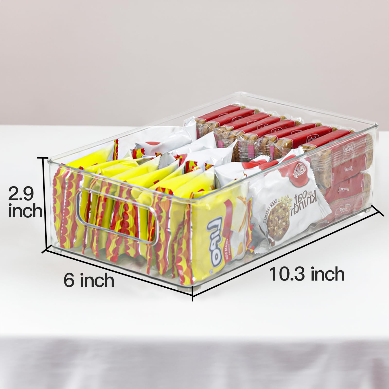 Snapklik.com : Stackable Clear Bins, 4 Pack Plastic Storage Bins ...